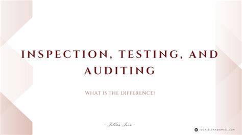 Inspection Testing And Auditing
