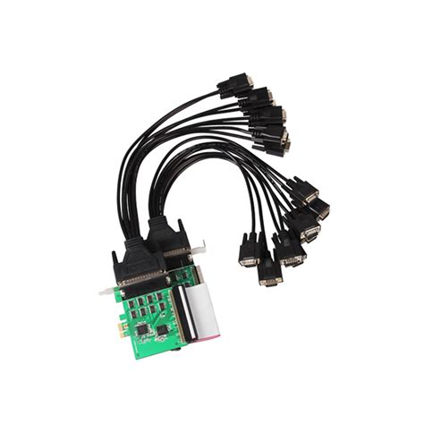 PCI E 16 Port RS232 DB 9 Serial Controller Card With Fan Out Cable