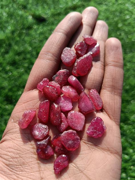 Uncut Ruby Stones