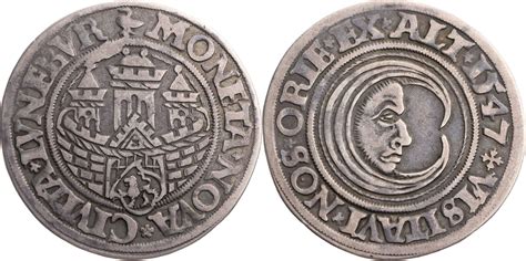 Lüneburg 14 Taler 1547 Stadt Mit Münzmeisterzeichen Gans Hermann