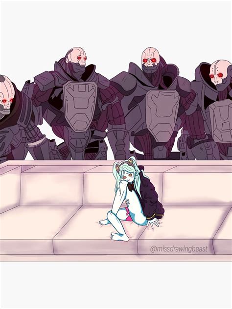 Cyberpunk Adam Smasher And Best Girl Becca Sticker For Sale By Oxen