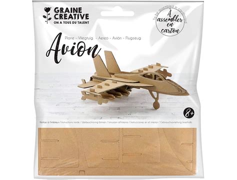 Tirvit Maquette Avion Graine Creative Carton A Asssembler Decorer Personnaliser 150x150mm