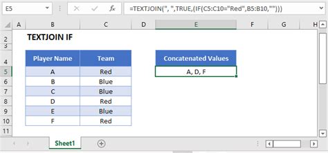 TEXTJOIN IF Excel Google Sheets Auto VBA
