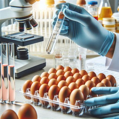 Laboratory Testing Of Eggs For Salmonella To Ensure Food Safety Stock Illustration