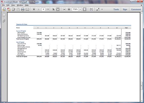 Reports Sources And Uses Real Property Metrics Inc