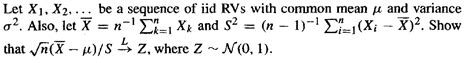 solved let x1 x2 … be a sequence of iid rvs with common mean