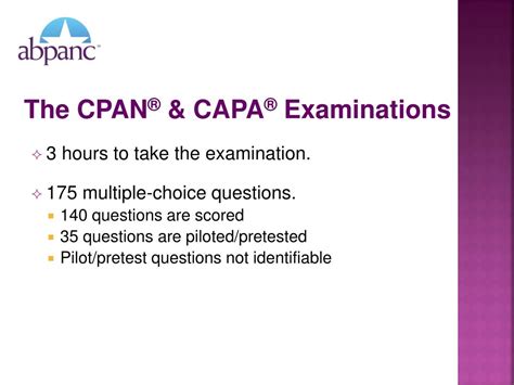 Ppt Cpan ® Capa ® Certification Where Patient Needs Come First