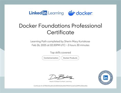 Just Finished The Learning Path Docker Foundations Professional