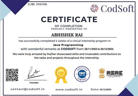 Abhishek Rai On Linkedin Javainternship Codingskills Codsoftinternship