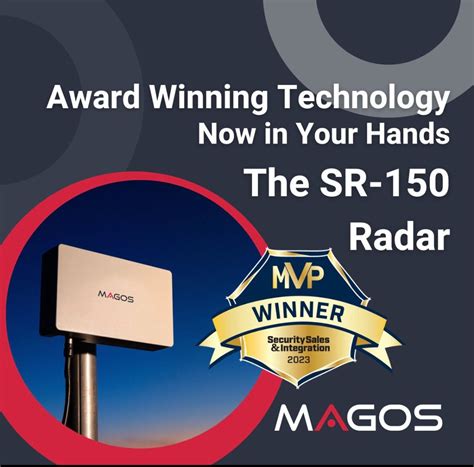 Were Honored To Announce That Magos Systems Sr 150 Perimeter Detection Radar Has Won The Mvp