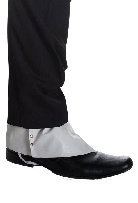 White Vinyl 1920s Shoe Spats Gangster White Shoe Spats Accessory