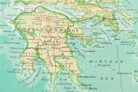 This Is A Historical Map Showing Parts Of Present Day Greece And Possibly Albania Labeled As