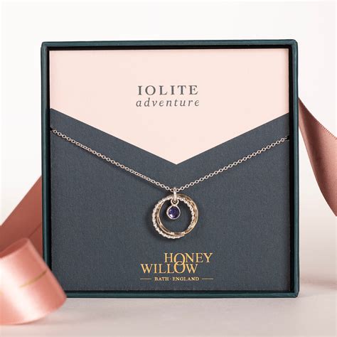 Iolite Double Link Necklace Adventure Silver And Gold Honey Willow