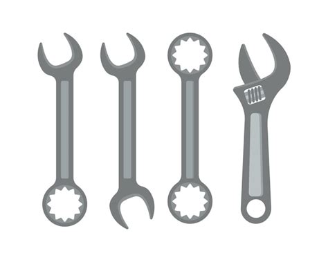 Premium Vector Set Of Wrench Tool Vector Illustration Design