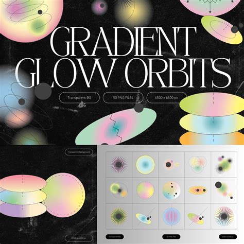 Gradient Glow Orbit Shapes Free Download