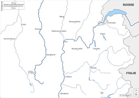 Région Lyonnaise Et Périphéries D Carte Géographique