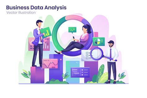 Business Data Analysis Flat Illustration Graphic By Agnyhasyastudio