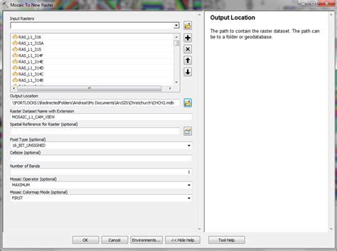 Arcgis Desktop Mosaic To New Raster Just Stops Working Geographic