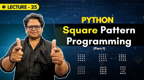 Square Pattern Program In Python Pattern Programming For Beginners