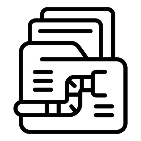 Premium Vector Folder Data Attack Icon Outline Vector Cyber Crime Internet Security