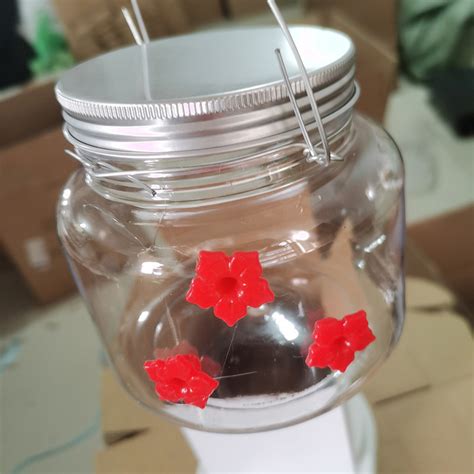 Badu Bg Пластмасова хранилка за птици Бутилка Висяща хранилка за колибри Градина На открито