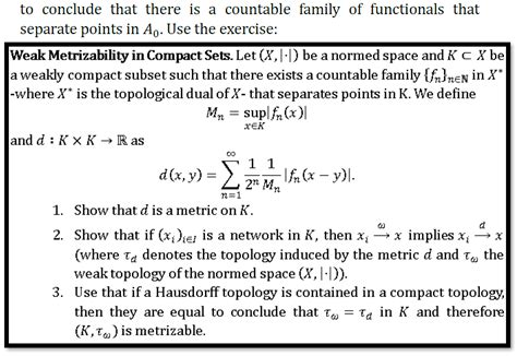 Solved This Is Functional Analysis Weak Topology And Weak