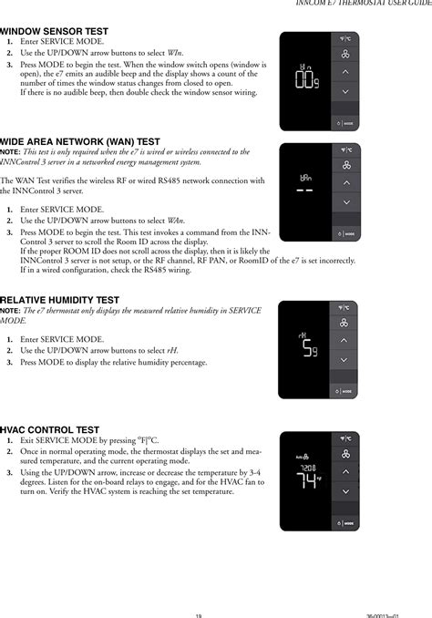 Honeywell 20152824 E7 Thermostat User Manual