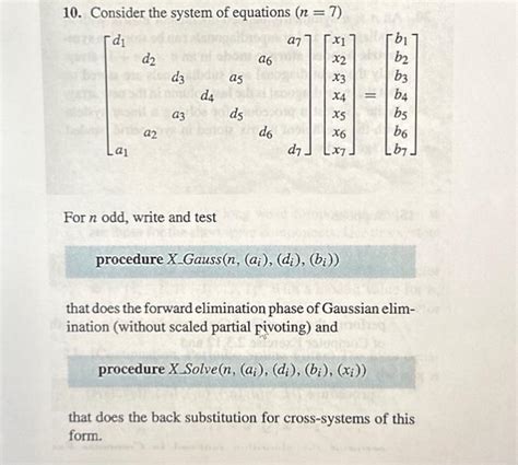 Solved I Need To Write A Matlab Code That Does Foward