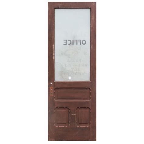 Salvaged 33” Antique Office Door Early 1900s