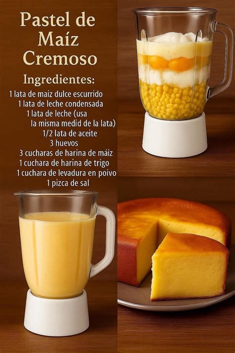 Pastel De Maíz Cremoso Una Delicia Casera Que Derrite En La Boca