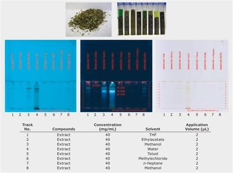 Tlc Analysis Of Plant Extracts On Hptlc Silica Gel 60 Nh2 F254s