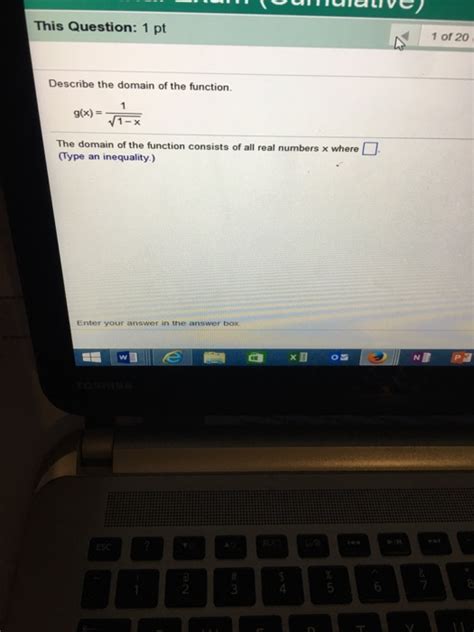 solved describe the domain of the function g x