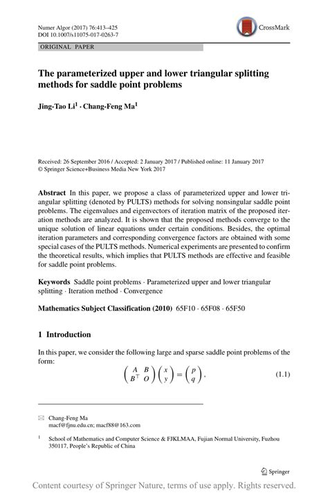 The Parameterized Upper And Lower Triangular Splitting Methods For