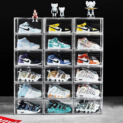 Dayooh 10 Pack Clear Shoe Boxes Sneaker Storage For