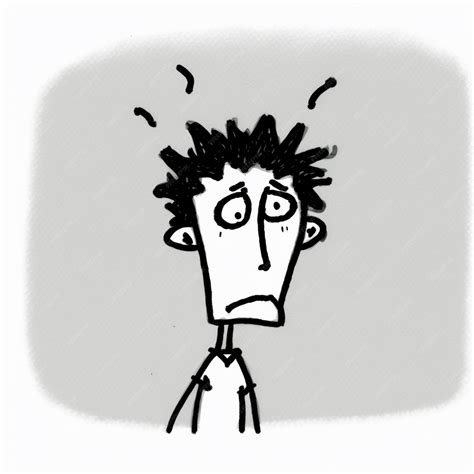 Premium Ai Image Cartoon Drawing Of A Man With A Confused Look On His