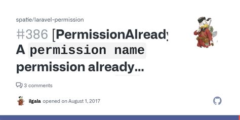 [permissionalreadyexists] a `permission name` permission already exists
