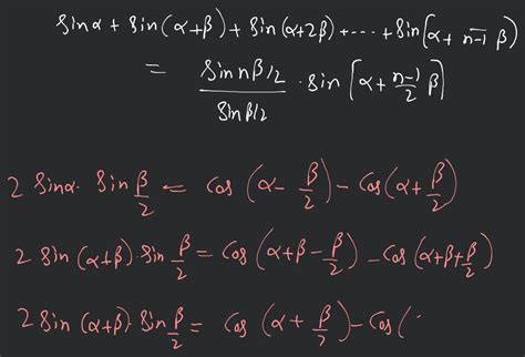 4×3 2 6sum of sines cosines of n angles in a⋅p p 0 sum of sines c