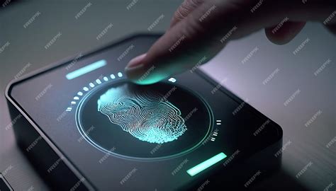 Premium Photo Biometric Fingerprint Digital Scan Technology Scanning Identification Digital