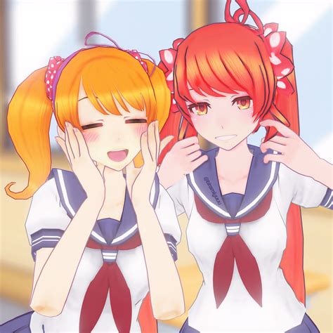 Osana And Raibaru Pfp Mmd Yandere Simulator By Tiramiyuuu On Deviantart