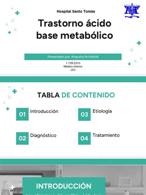 Trastorno Acido Base Metabolico Pdf Especialidades Medicas