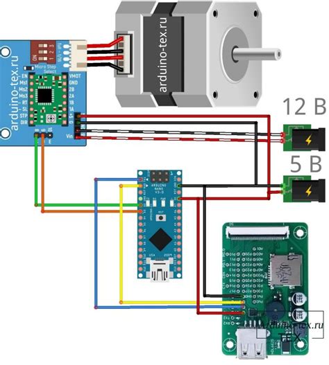 Панель управления шаговым двигателем на Arduino и дисплей Cof Dwin