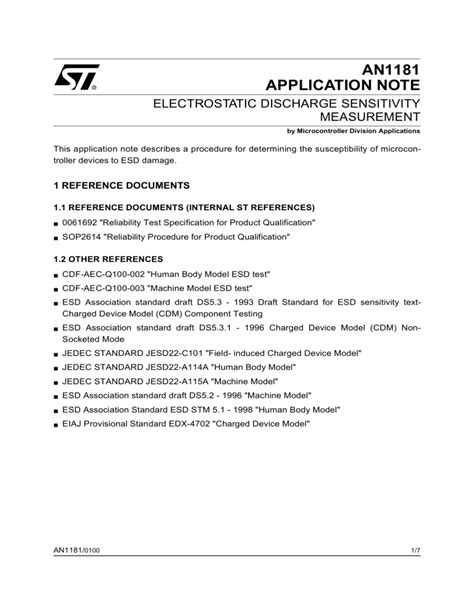 Electrostatic Discharge Sensitivity Measurement