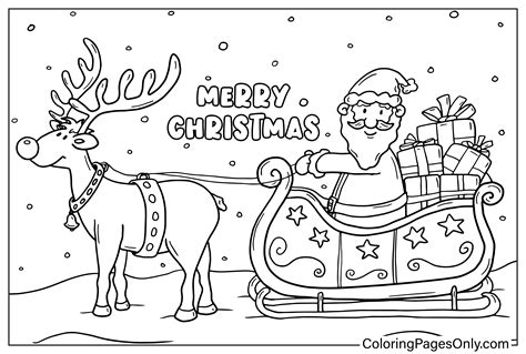 Santa Claus Reindeer Coloring Pages