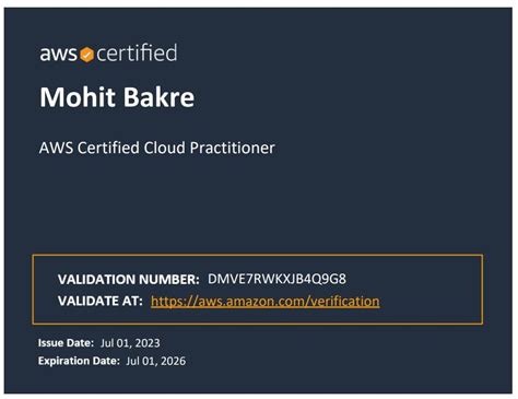 mohit bakre on linkedin completed aws cloud practitioner certification