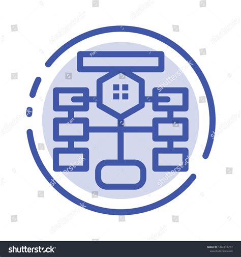 Flowchart Flow Chart Data Database Blue Stock Vector Royalty Free 1446814277 Shutterstock