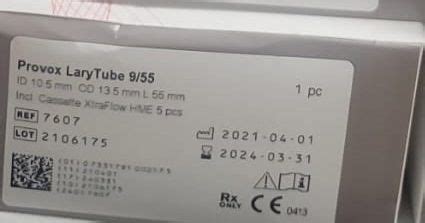 Atos Medical 7607 Provox Larytube 955 Id 105mm Od 135mm L 55mm X