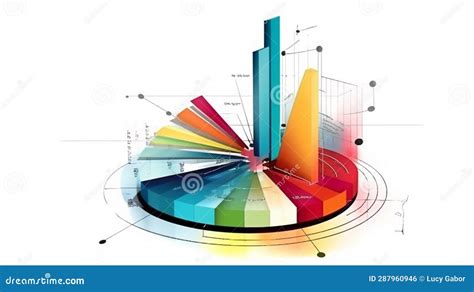 data visualization charts diagrams vibrantly illustration with white