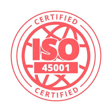 Premium Vector Iso 45001 Certified Vector Flat Certification Label