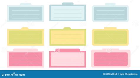 Notebook Labels Icons Of School Subjects Colorful Vector Design 257424109