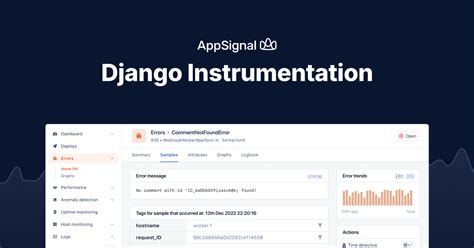 Django Instrumentation Appsignal Documentation
